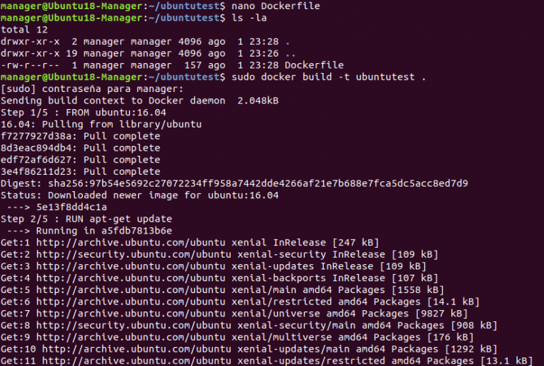 Construir una imagen docker (build) - seguridad zero